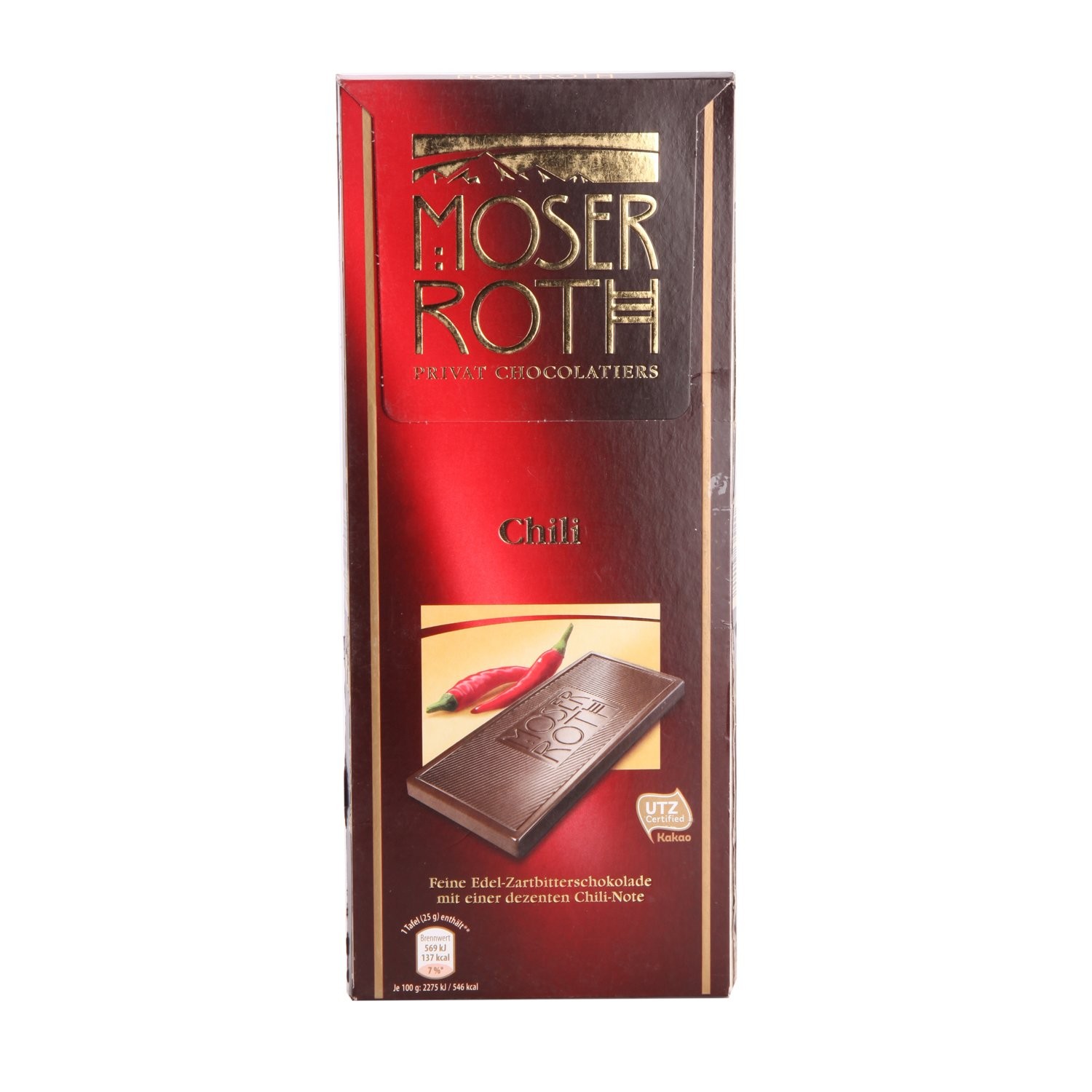 Moser Roth Dark Chocolate with Chilli – 125g